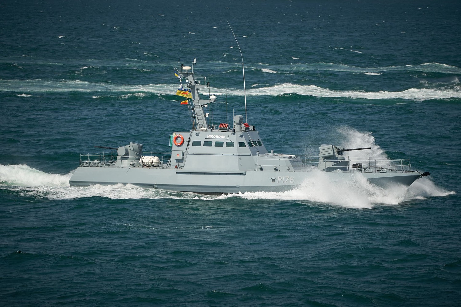 Project 58155 "Hyurza-M" Small Armoured Gunboat, Nikopol (P176) - Steel ...