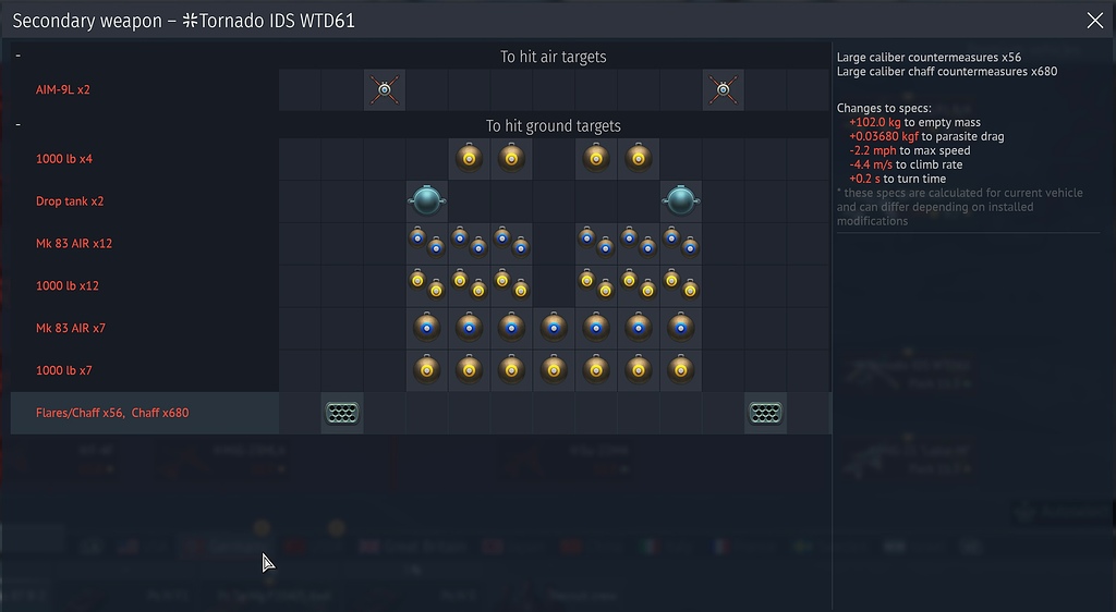 Tornado GR1, BR is too high for its capabilities most notably when ...