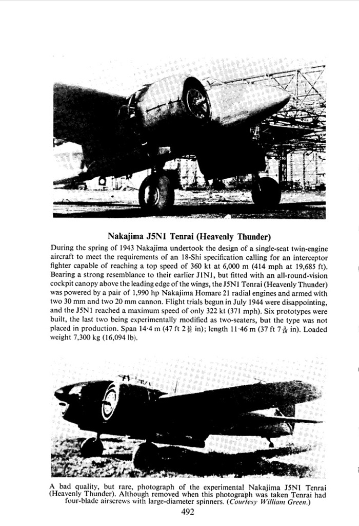 Rare pictures of the Nakajima J5N1 Tenrai (Heavenly Thunder ...