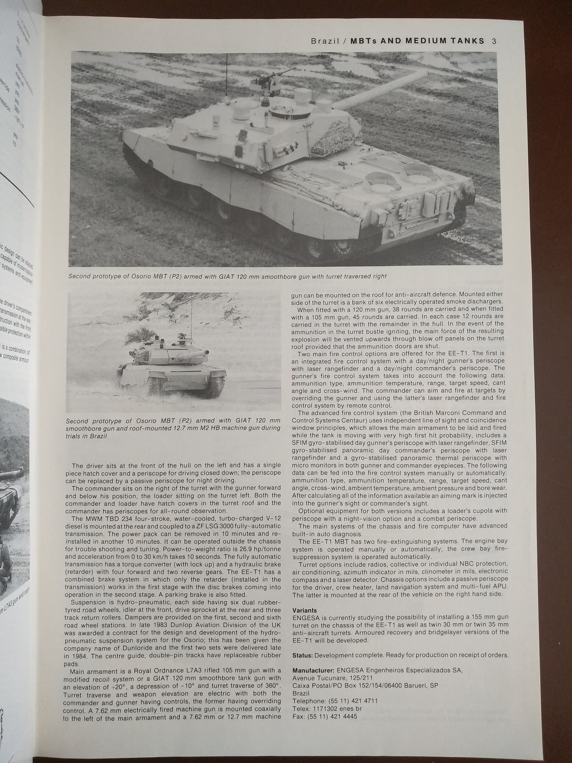 Engesa Osório EE-T1 120mm - Brazil goes to the tank championship in ...