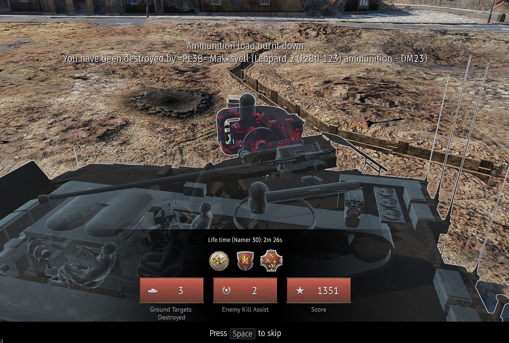 Namer got hit in the ammo and destory - Ground Vehicle - War Thunder ...