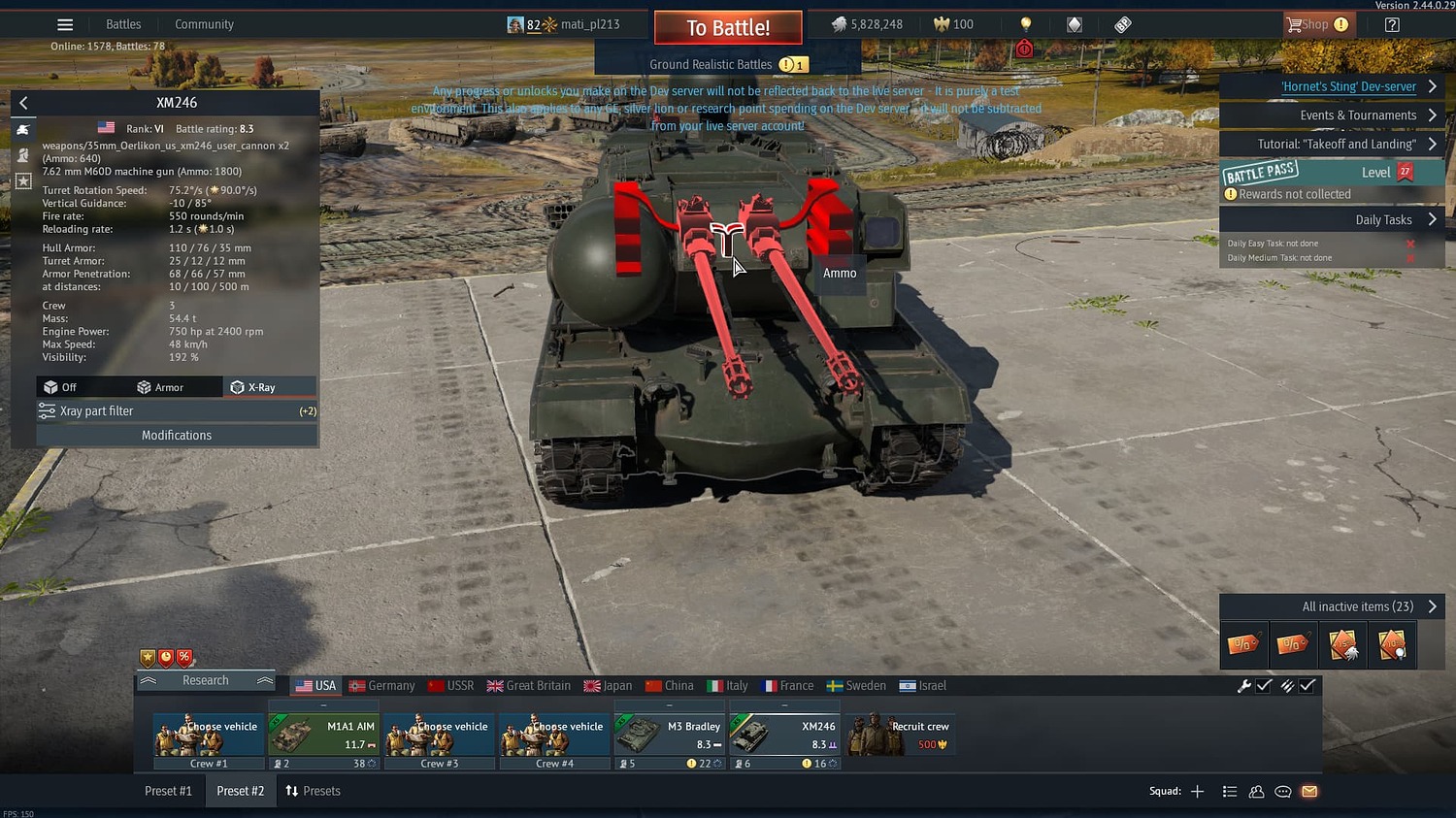 Removal of APDS round on xm246? - General Discussion - Dev Server - War ...