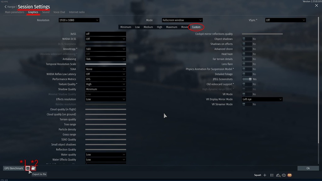 Export Import Graphical Settings Interface War Thunder Official Forum