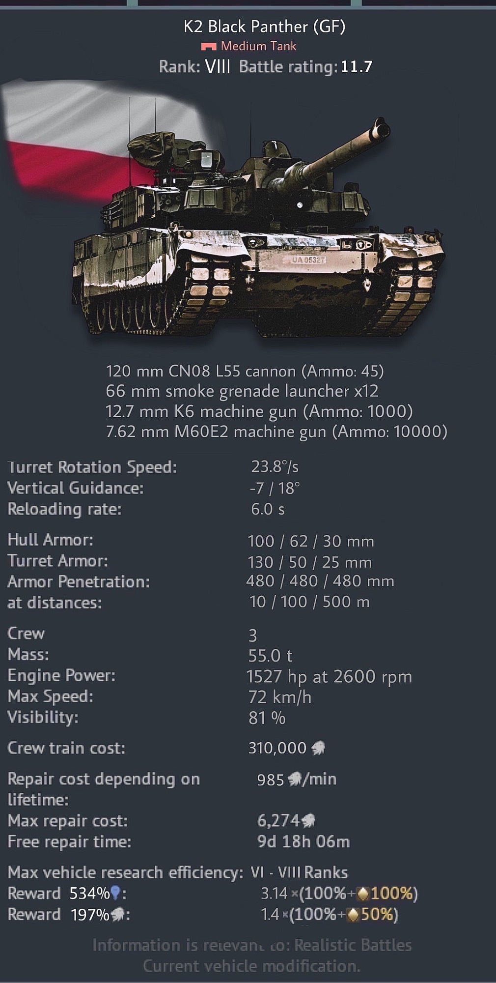 K2 Black Panther GF - In Germany Tech tree - Ground Vehicle - War ...