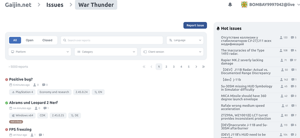Bug report website - Gaijin.net Store, Gaijin Market, Merch Shop,Forum ...