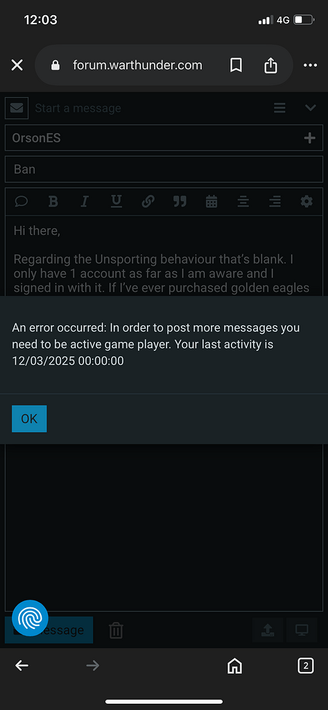Ban/replies - Community Technical Support - War Thunder — official forum