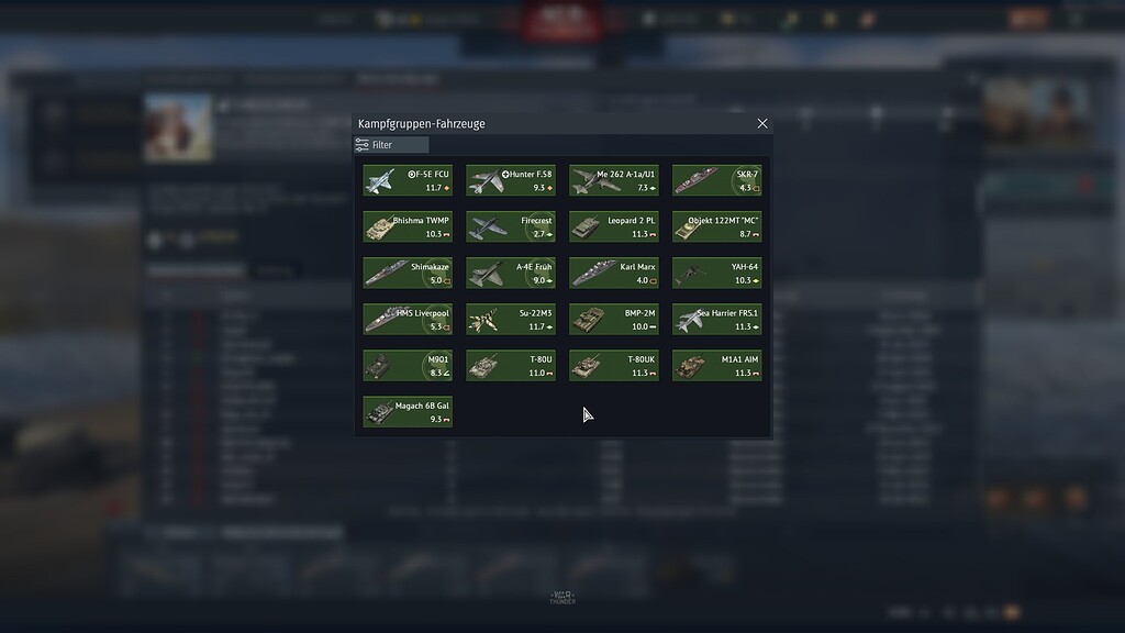 Squadron Vehicles - Squadrons - War Thunder — official forum