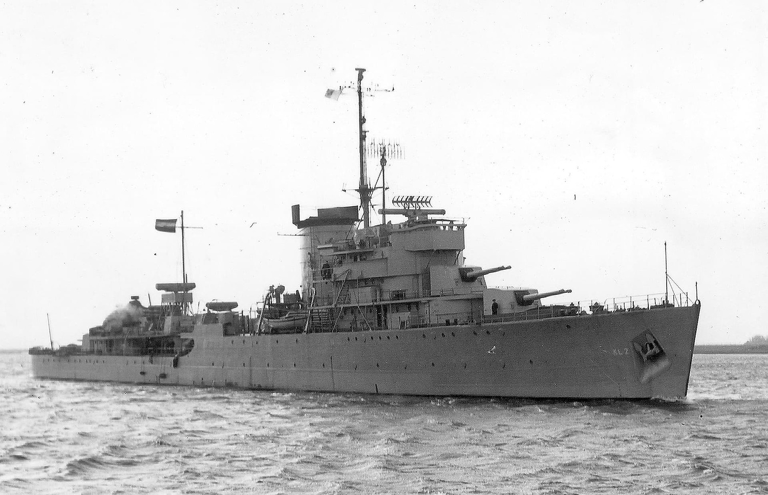 Tromp-class flotilla leader, HNLMS Tromp (1937). The flotilla leader ...