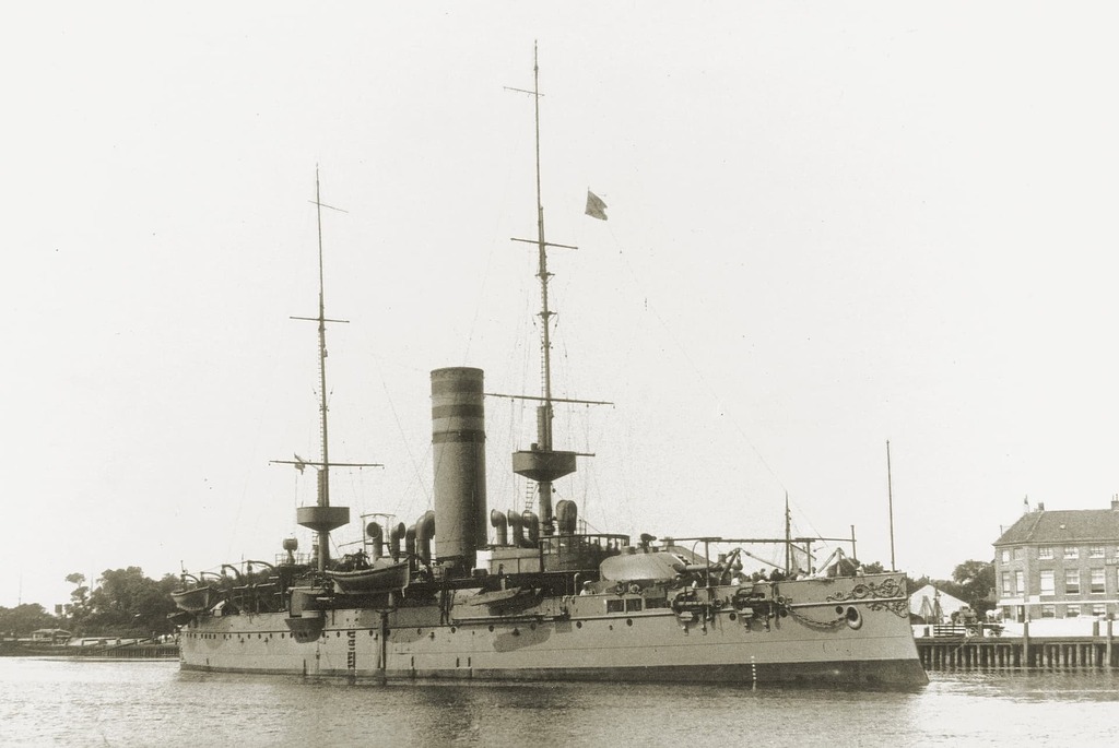Evertsen-class armoured cruiser, HNLMS Piet Hein (1894) - Naval - War ...