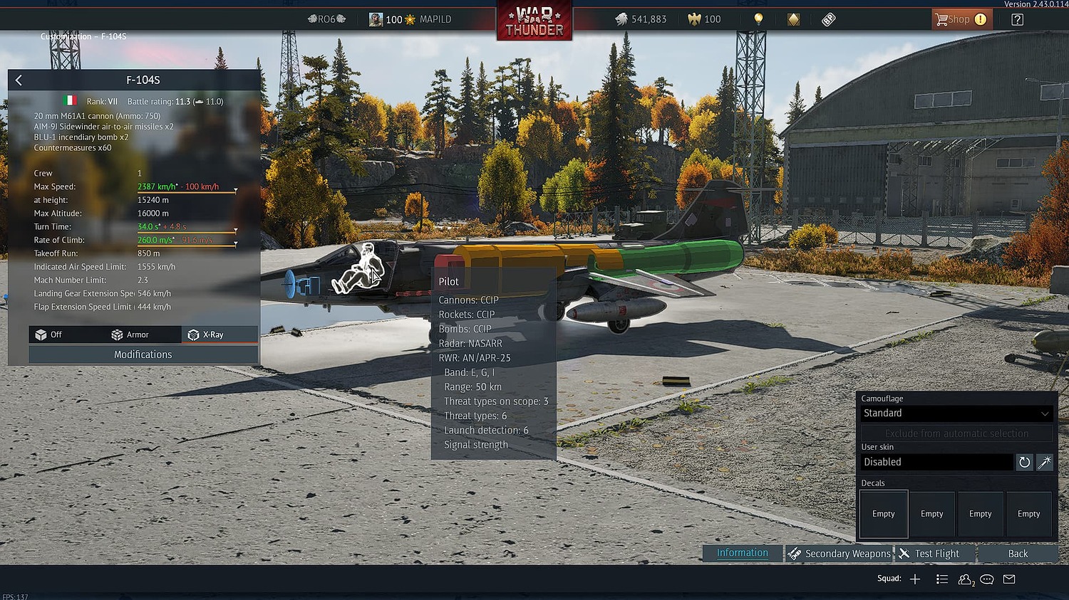 F-104s/asa rwr - Aircraft - War Thunder — official forum