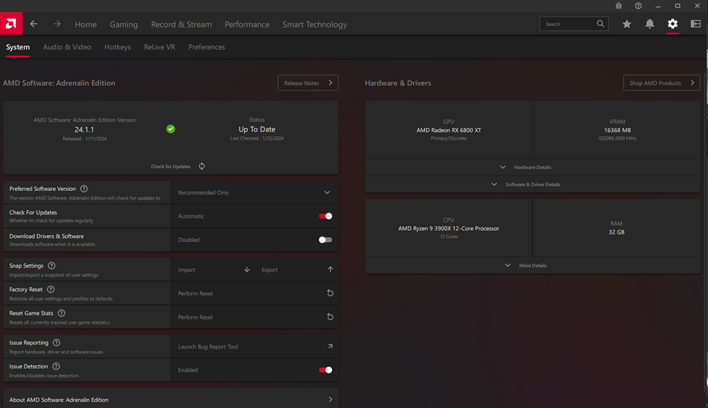 Bug with the lastest amd drivers. 24.1.1 1/11/2024 - Hardware, Driver ... Bug with the lastest amd drivers. 24.1.1 1/11/2024 - Hardware, Driver ...