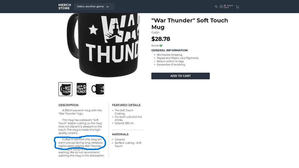 The WarThunder merch store has a great description and this description ...