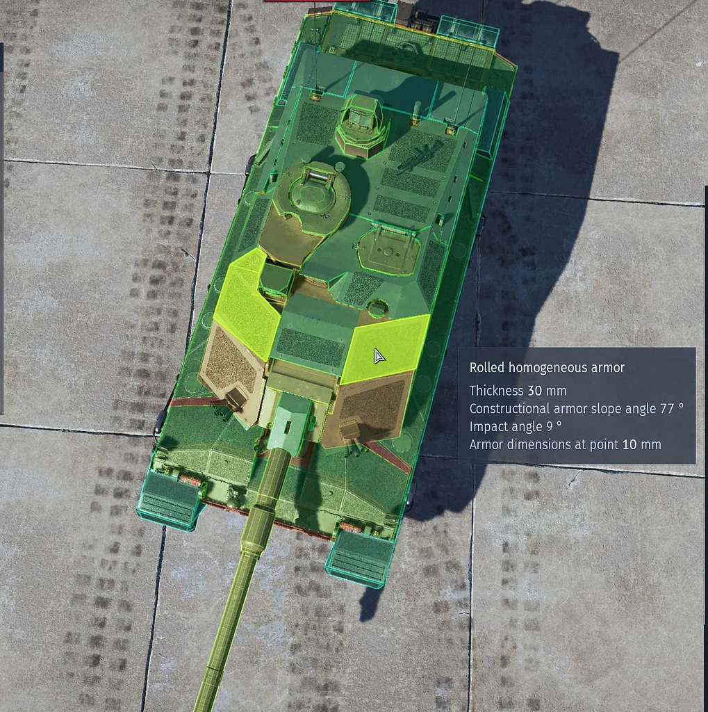 Challenger 3TD tank turret 30 mm rolled armor on both sides above the ...