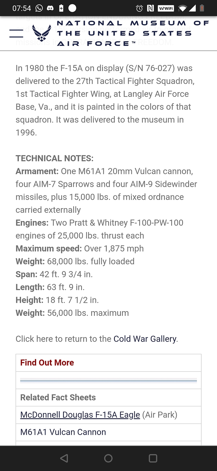 F-15 Eagle: History, Performance & Discussion - #1105 by sonicafternoon ...