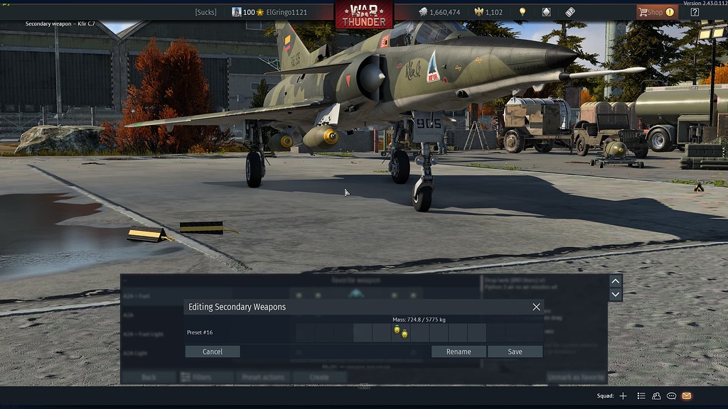 Kfir C.7 Weapons Placement - Aircraft - War Thunder — official forum