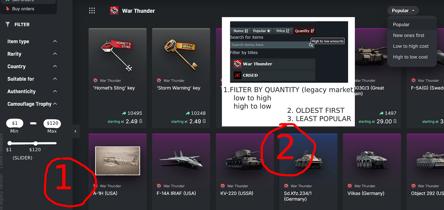 Gaijin market improvement suggestions - Gaijin.net Store, Gaijin Market, Merch Shop,Forum - War ...