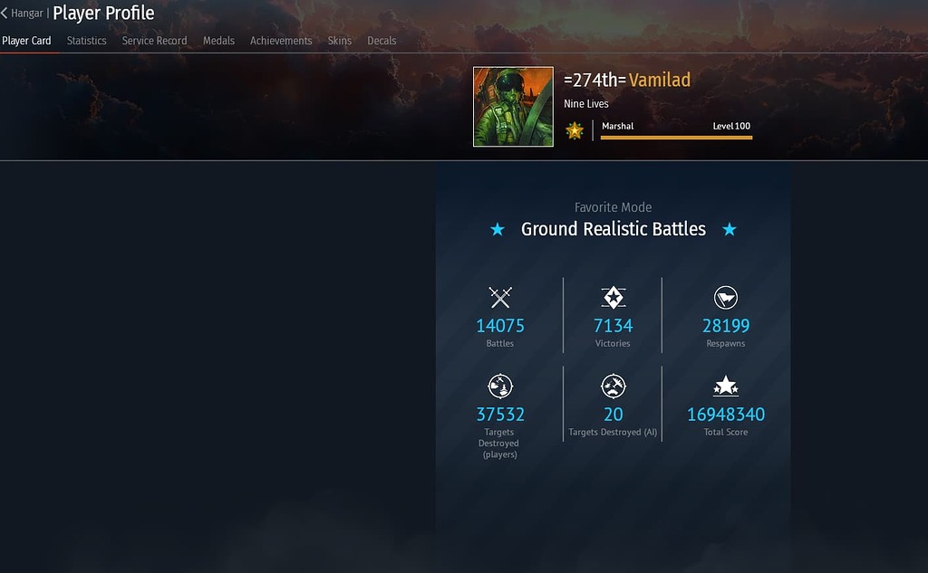 New profile Player Card - General Discussion - War Thunder — official forum