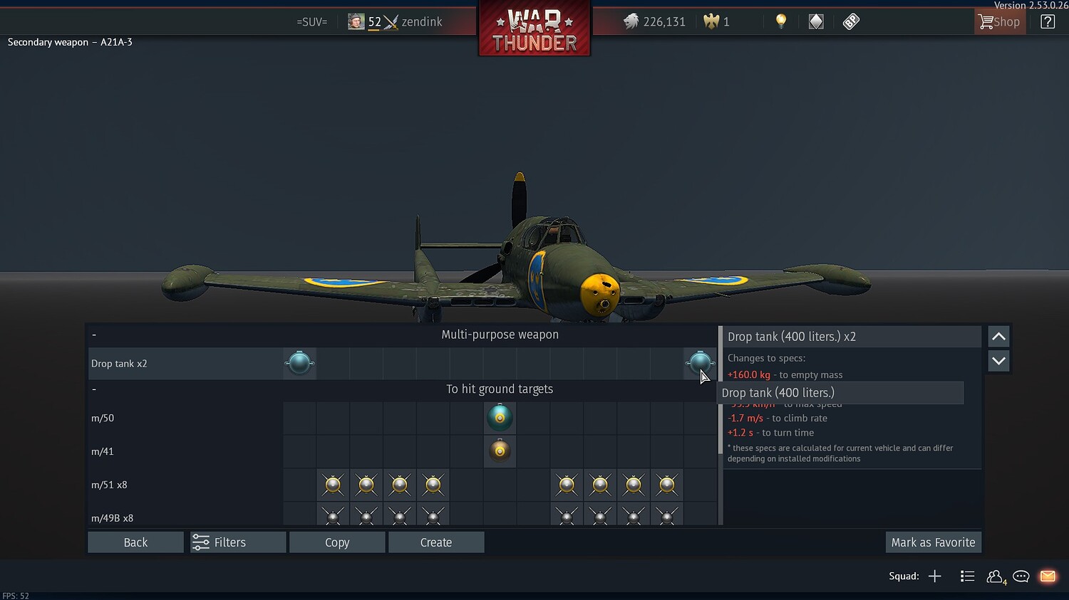 Why doesn't the De Havilland Vampire series get external fuel tanks ...