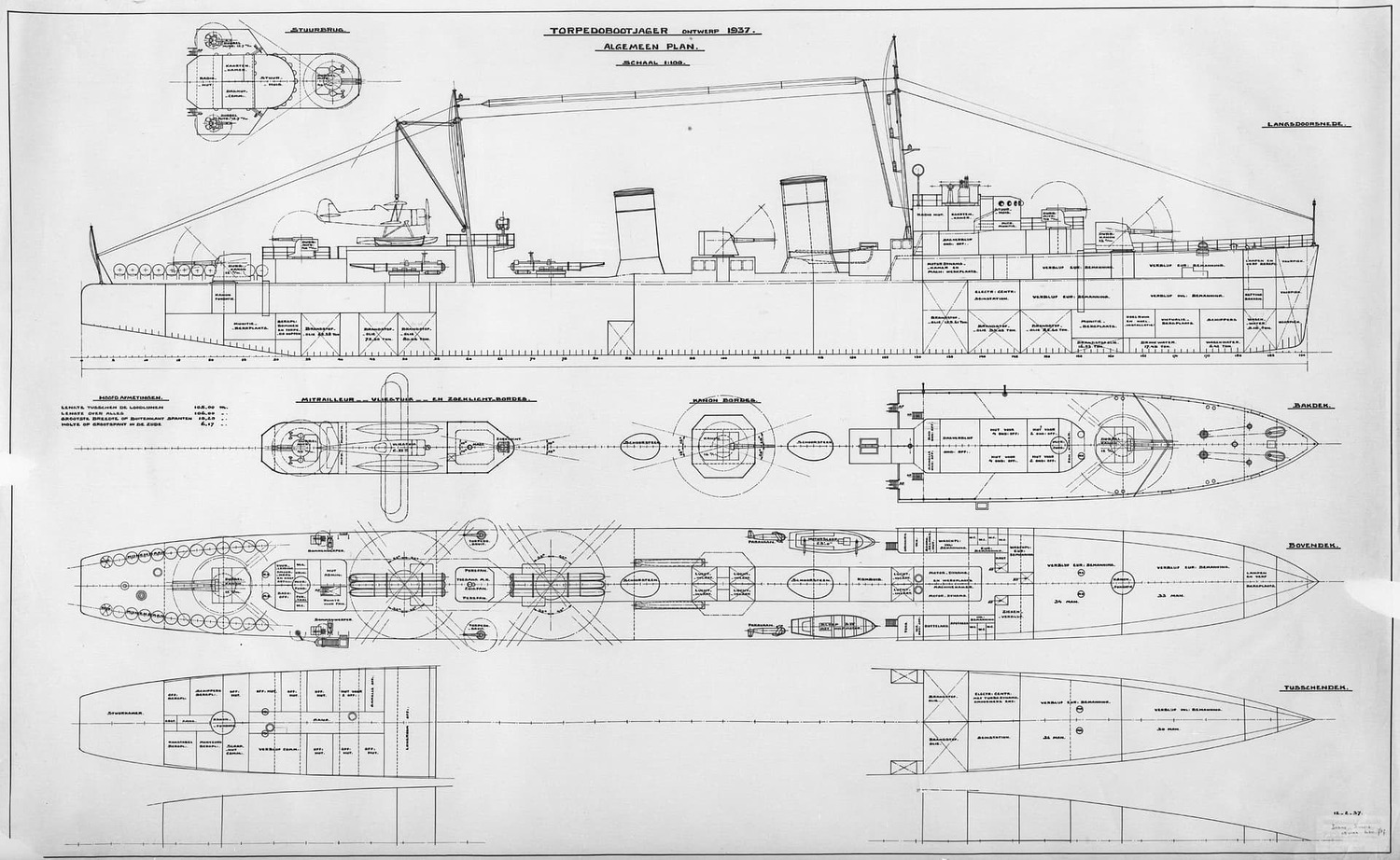 Gerard Callenburgh-class destroyer, HNLMS Tjerk Hiddes (1939) - Naval ...