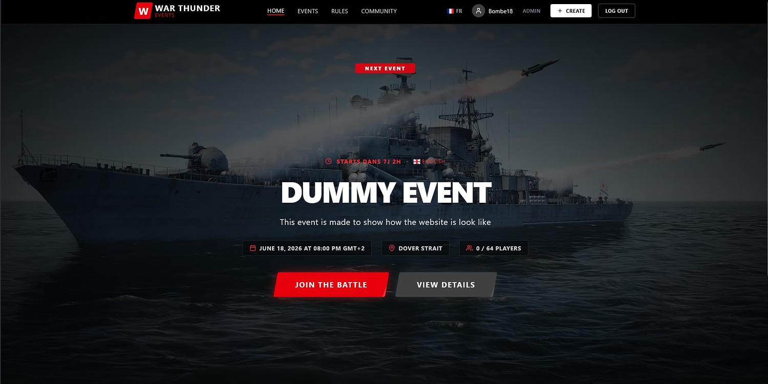 Warthunder Events - Website to connect all players together! - Fan Zone ...