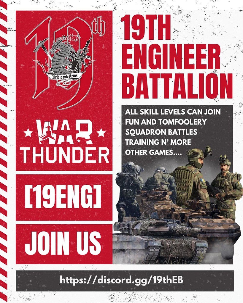 19th Engineer Battalion [19ENG] is Recruiting! - Squadrons - War ...