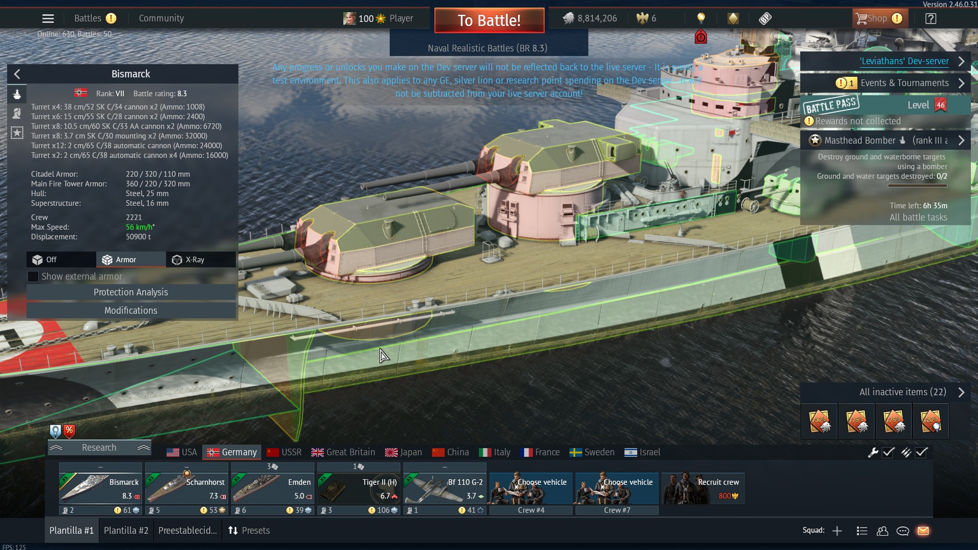 Bismarck's armour scheme might not be as OP as expected - Navy - War ...