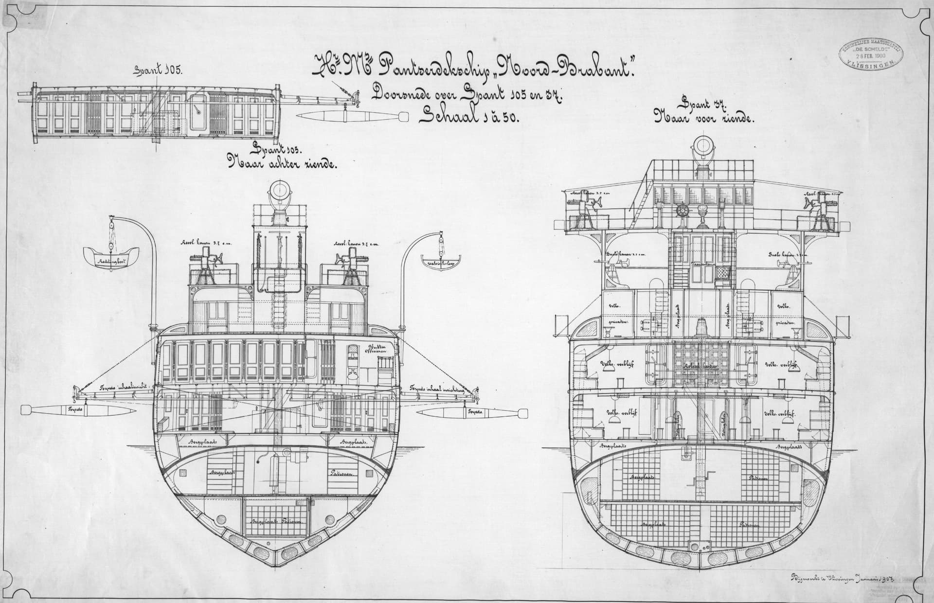 Holland-class protected cruiser (2nd Batch), HNLMS Utrecht (1898 ...