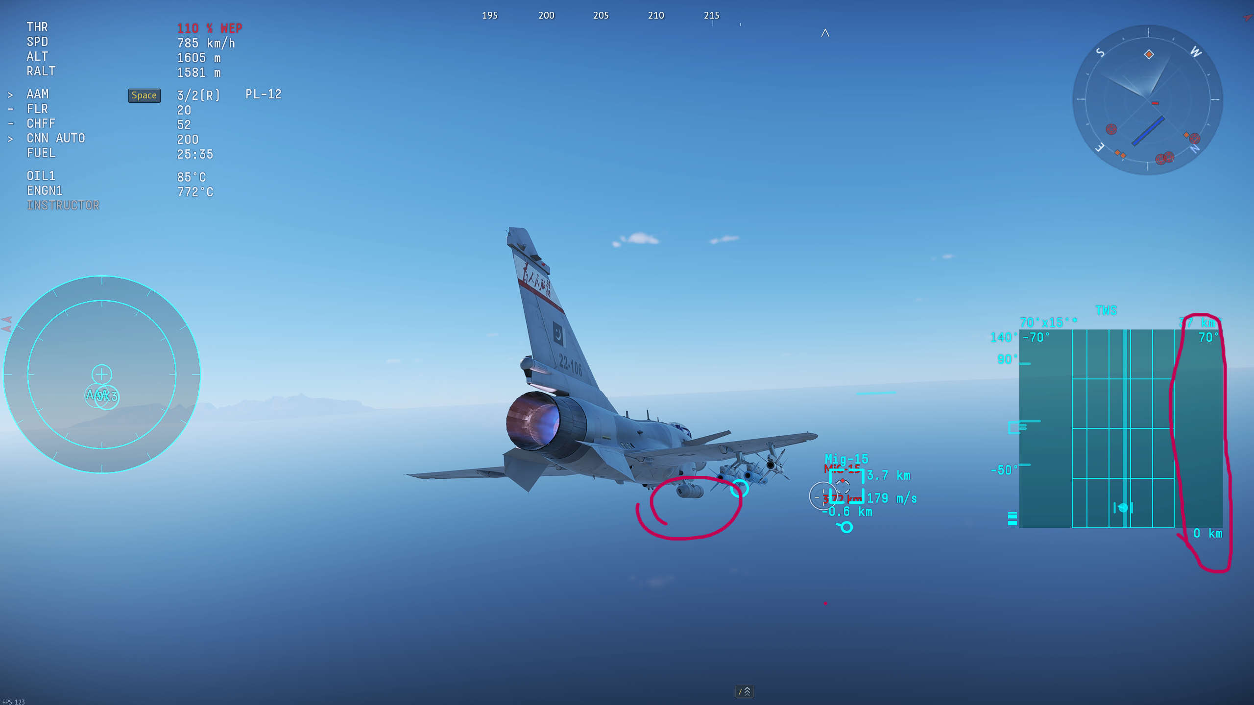 当携带瞄准吊舱时，歼10C雷达不显示NEZ/WEZ bug - 中文分论坛 - War Thunder — official forum