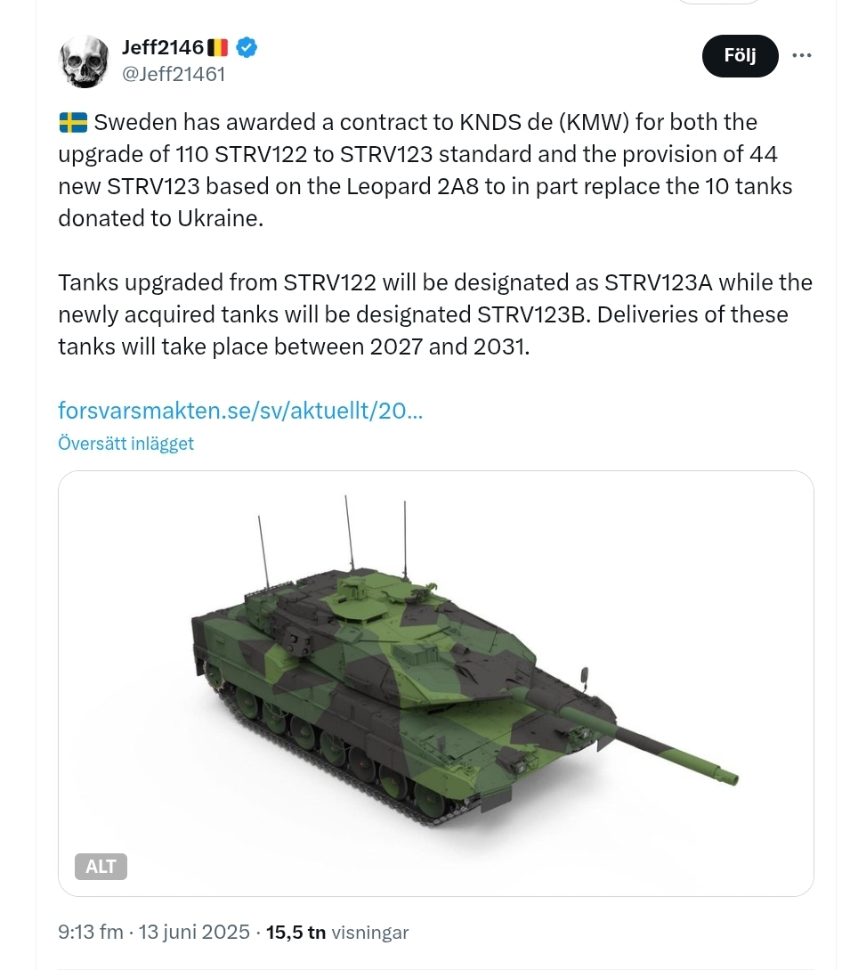 Strv 123A incoming to Swedish military! - Ground Vehicle - War Thunder ...